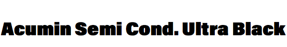 Identifont - Acumin Ultra Black