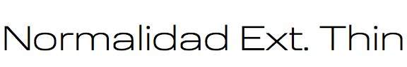 Identifont - Normalidad Ultra Extended Thin
