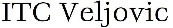 Identifont - ITC Veljovic Book