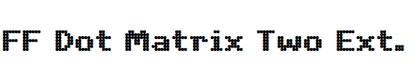 Identifont - FF Dot Matrix Two