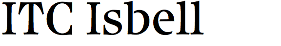 Identifont - ITC Isbell (EF)