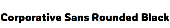 Identifont - Corporative Sans Rounded Alternate Black