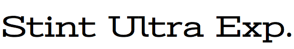 Identifont - Stint Ultra Expanded (Google)