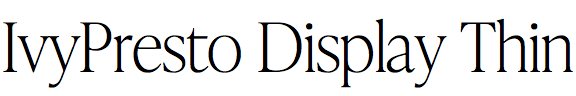 Identifont - IvyPresto Headline Thin