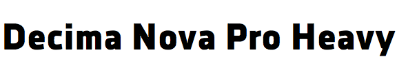 Identifont - Decima Nova Heavy