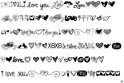 Identifont - KG Heart Doodles