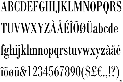 Identifont - Bodoni No. 1 Condensed SB
