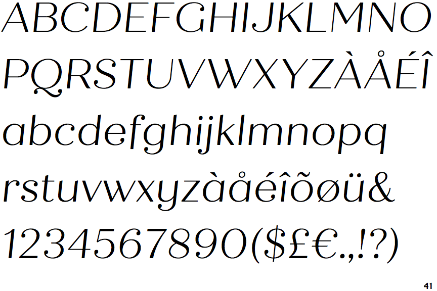 Identifont - Quiche Display Light Italic