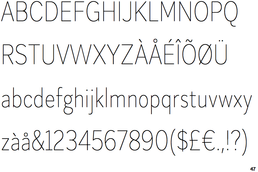 Identifont - Skie Condensed Thin