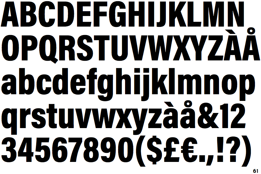 Identifont - Acumin Condensed Black