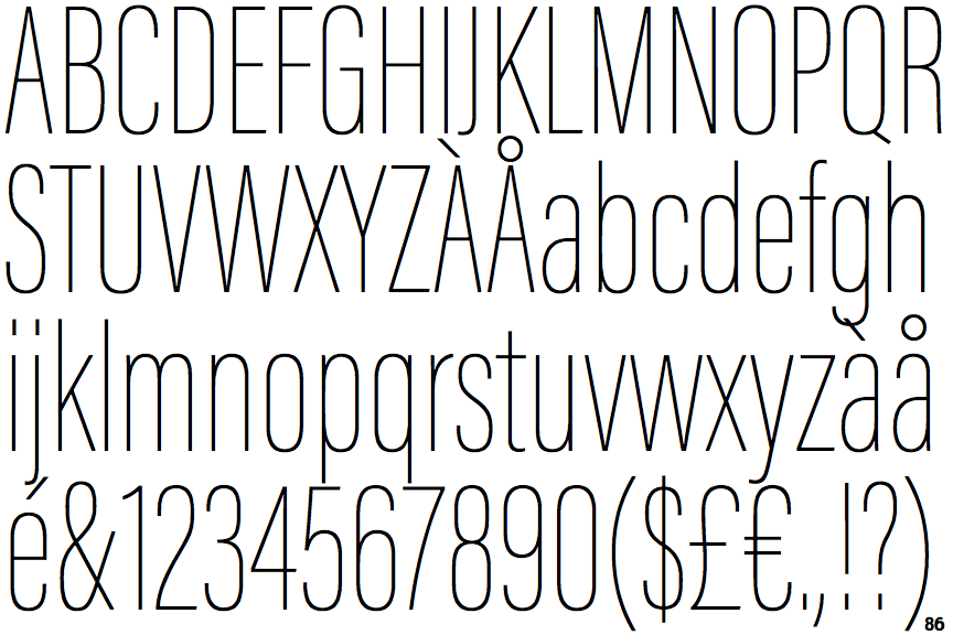 Identifont - Acumin Extra Condensed Thin