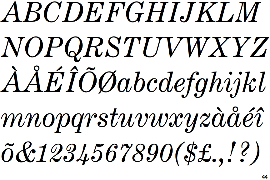 Identifont - Century Expanded Italic