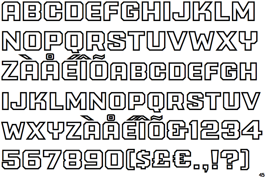 Identifont - PowerStation Outline Wide