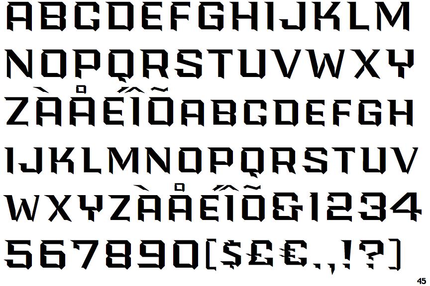 Identifont - PowerStation Wedge Wide High & Low