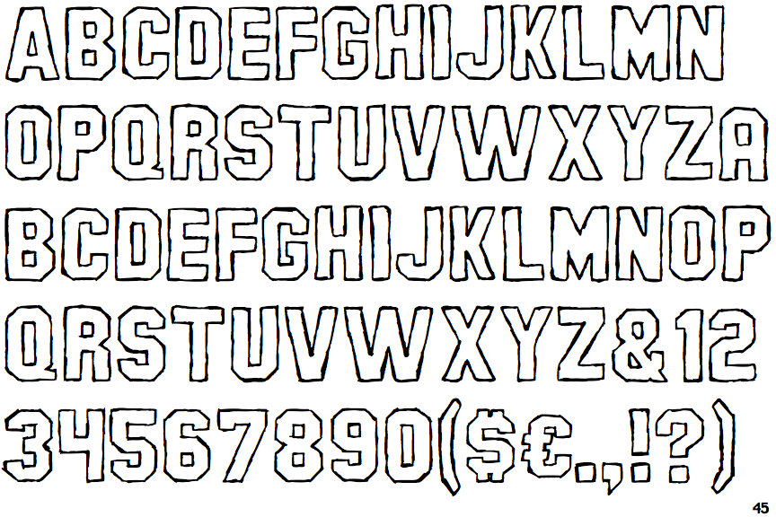 Identifont - AZ Pledge Outline