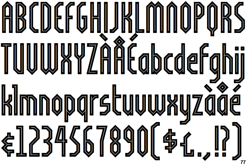 Identifont - Hydrogen Electron Inline AOE