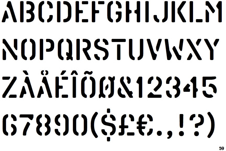 Identifont - Vtg Stencil Marsh