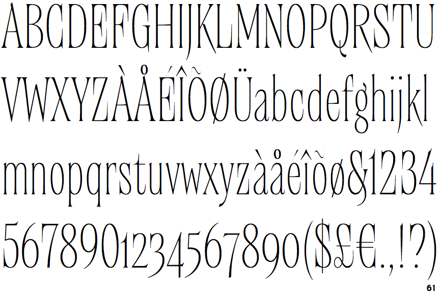 Identifont - Brillante Thin Compressed
