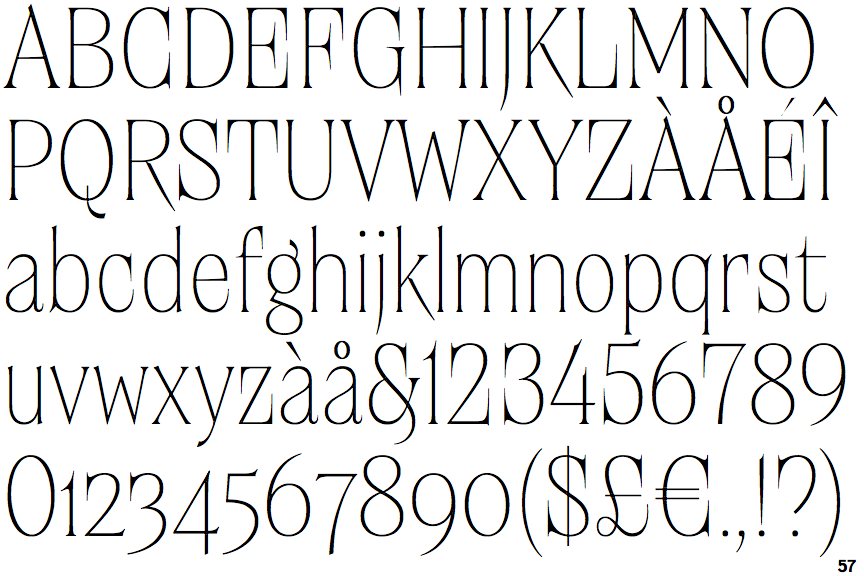 Identifont - Brillante Thin Condensed