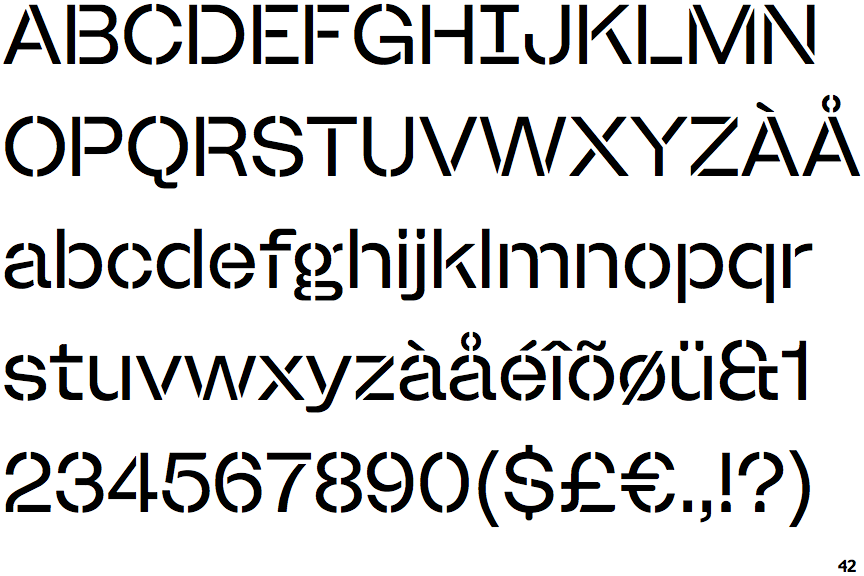 Identifont - Booster Stencil