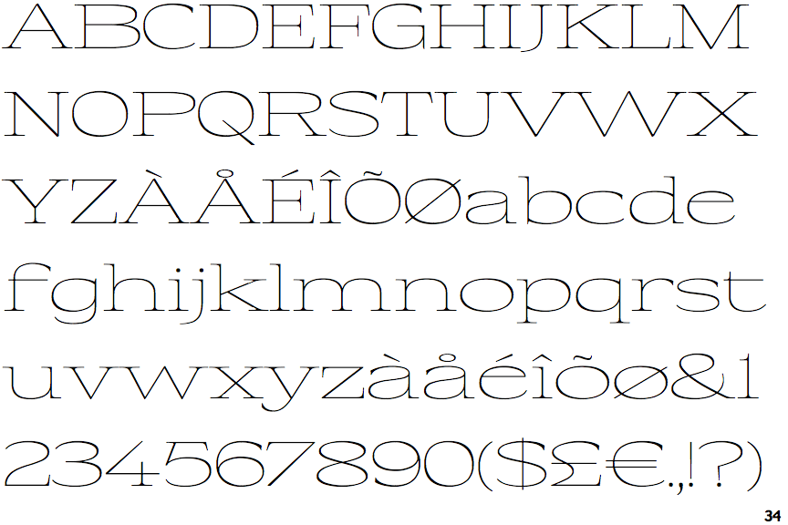 Identifont - Eternal Expanded Thin