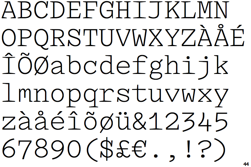 Identifont - Kyle Mono Light