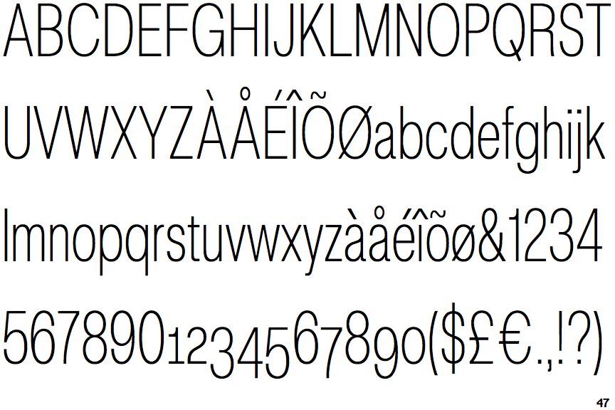 Identifont - Rules Condensed Thin