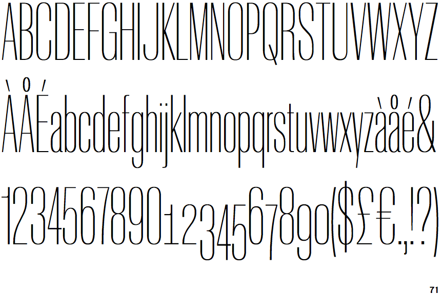 Identifont - Rules Gothic Compressed Thin