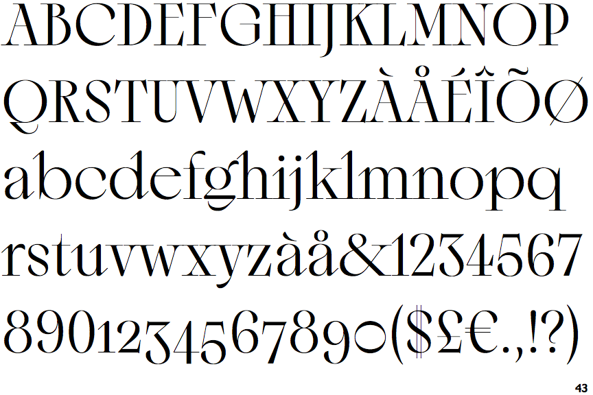 Identifont - Sagittaire Display Light