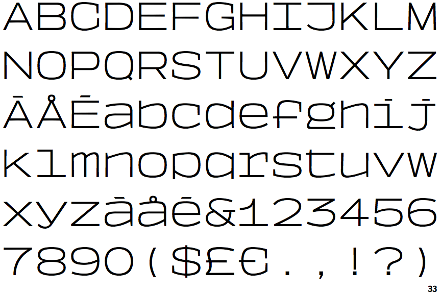 Identifont - Square Mono Light