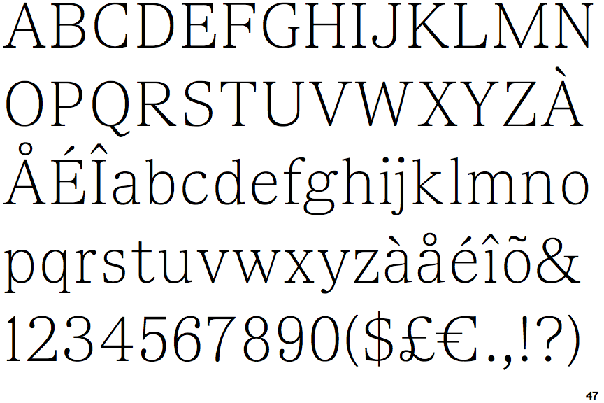 Identifont - True Serif Thin