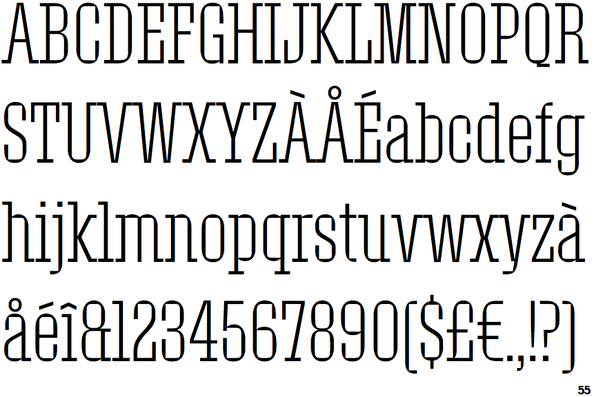 Identifont - Roster Compressed Extra Light
