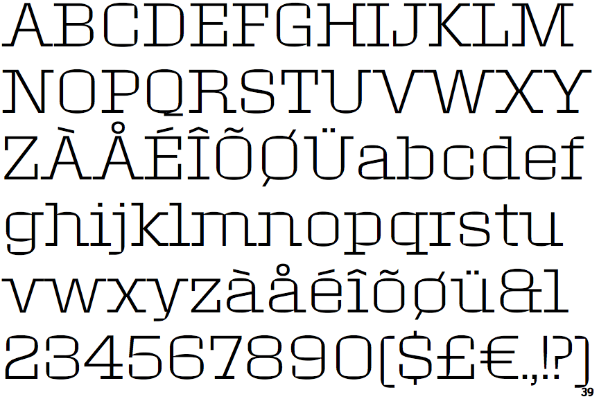 Identifont - Roster Expanded Extra Light