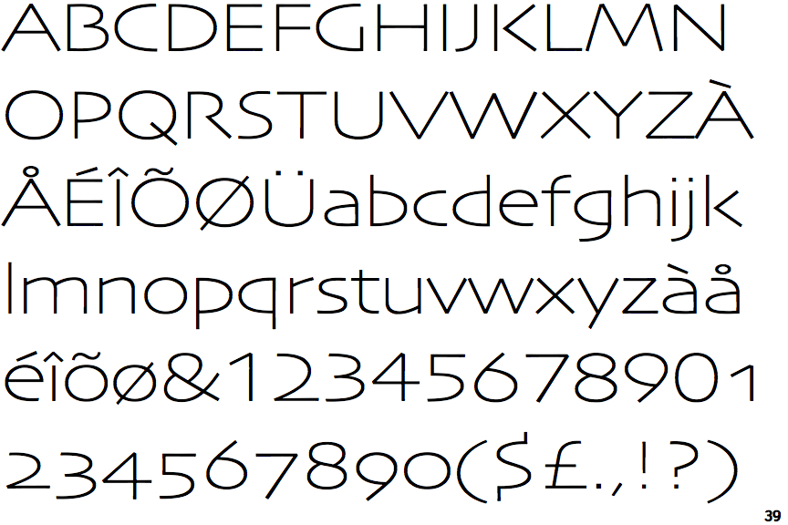 Identifont - CC Skia Extended Thin