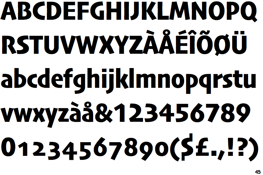 Identifont - CC Skia Semi Condensed Bold