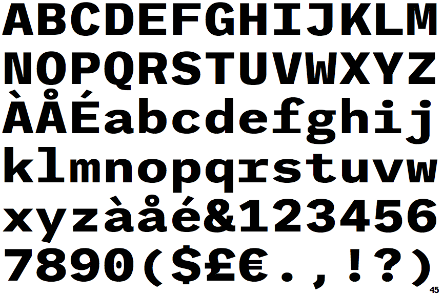 Identifont - Iki Mono Expanded Bold