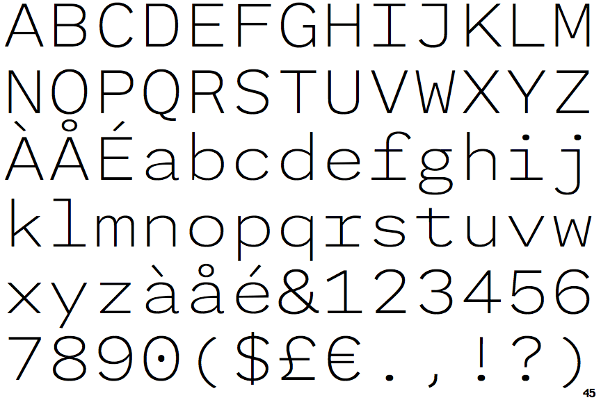 Identifont - Iki Mono Expanded Thin
