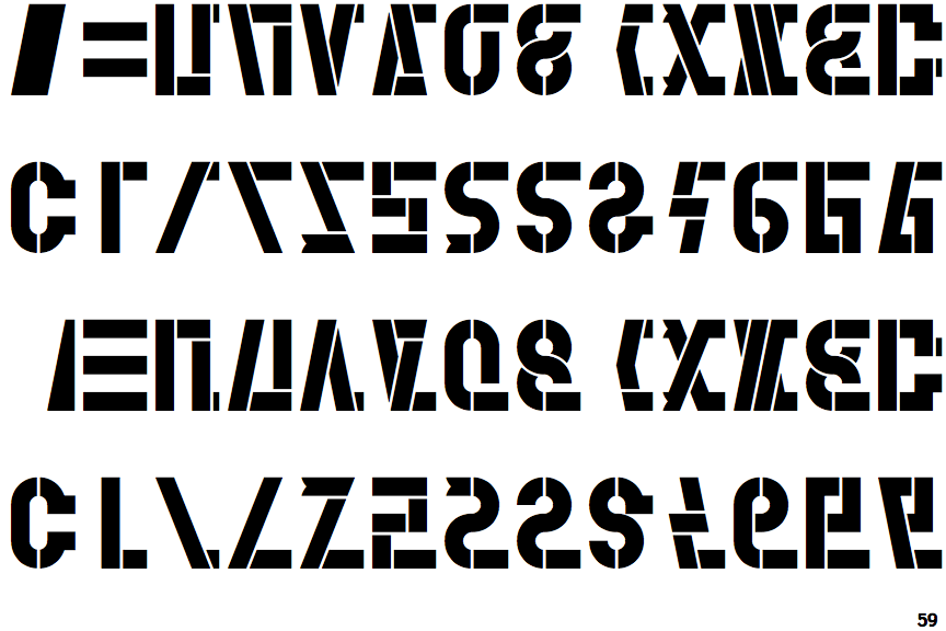 Identifont - PDU Stencil Pattern