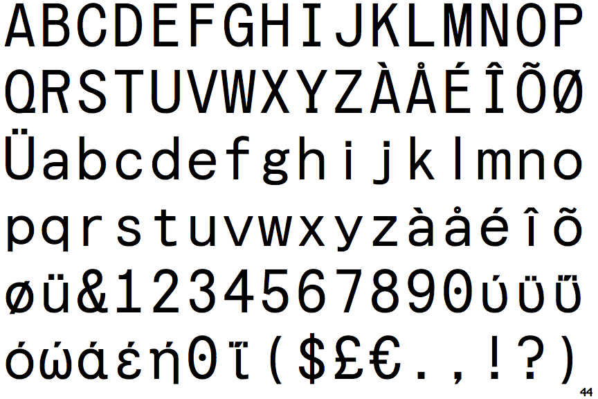 Identifont - System 85 Mono