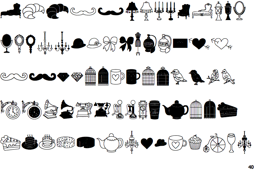 Identifont - Amour Ornaments