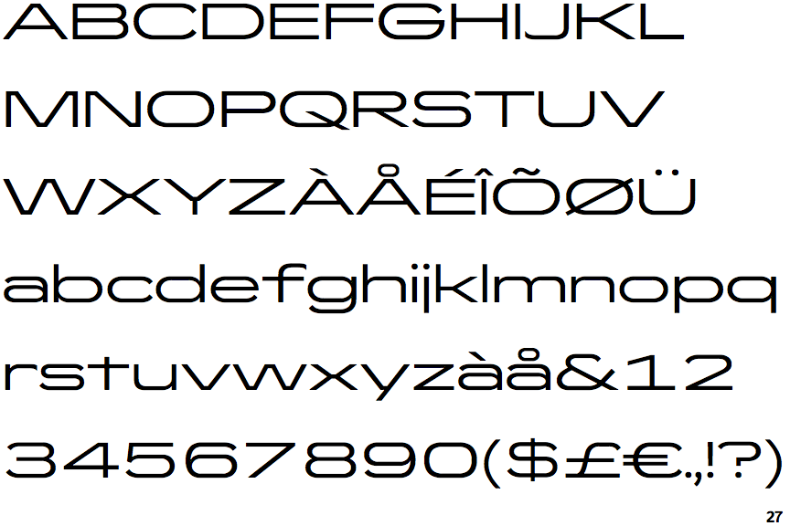 Identifont - Widescreen Ultra Expanded