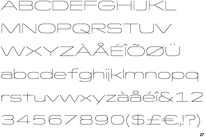 Identifont - Widescreen Ultra Expanded Hair