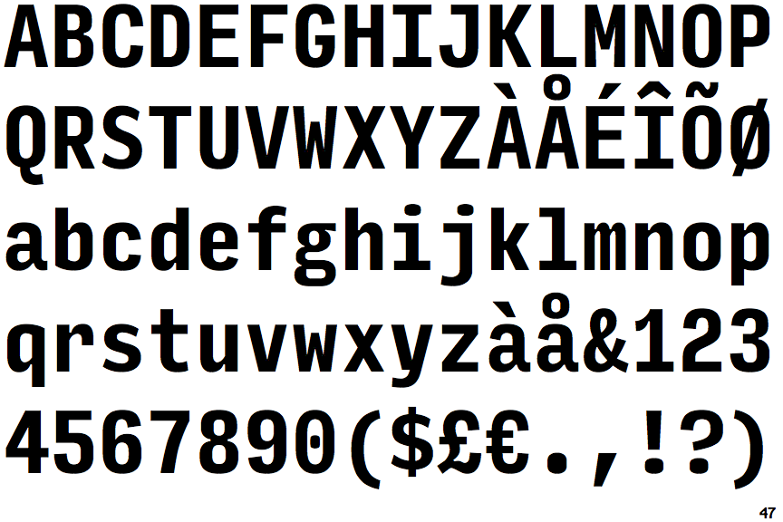 Identifont - Input Mono Condensed Bold