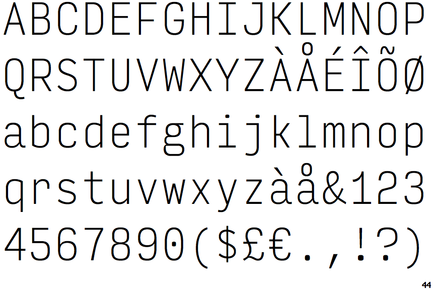 Identifont - Input Mono Narrow Thin