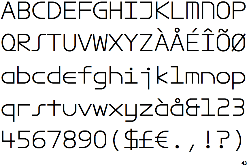 Identifont - Maxi Mono Sharp Light