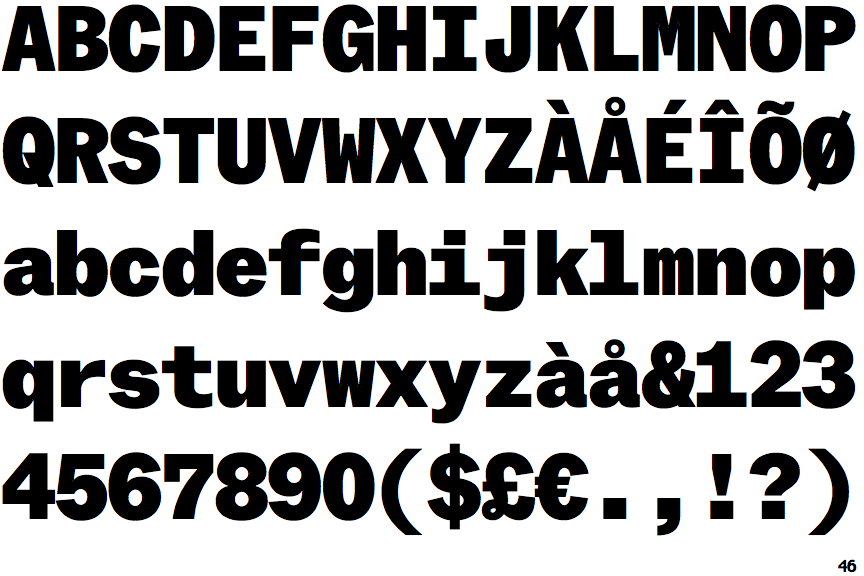 Identifont - ROM Mono Black