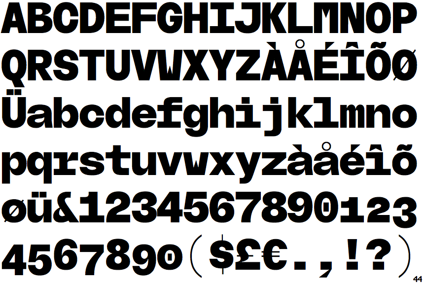 Identifont - Hypercube Mono Display Black