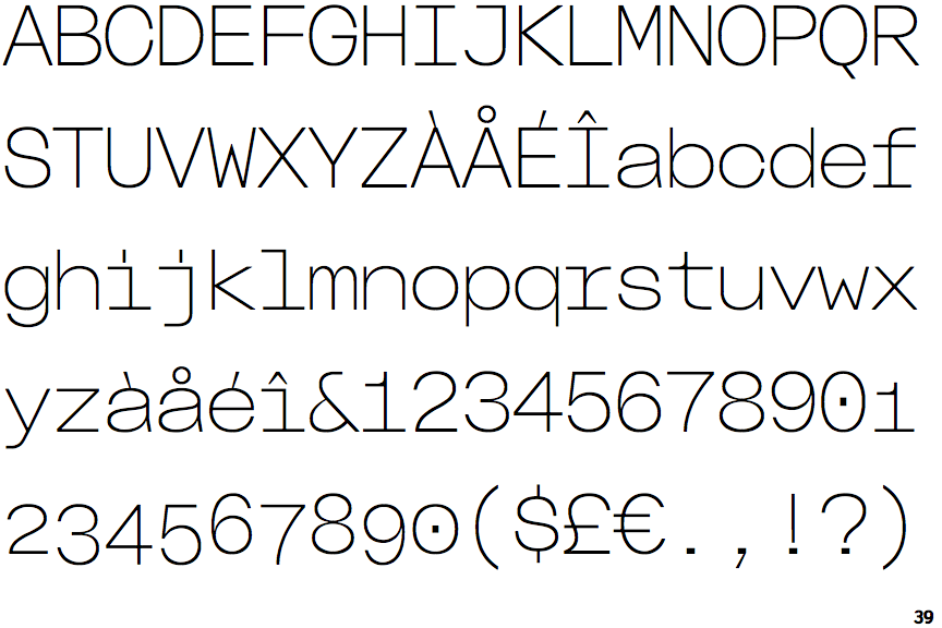 Identifont - Hypercube Mono Display Thin