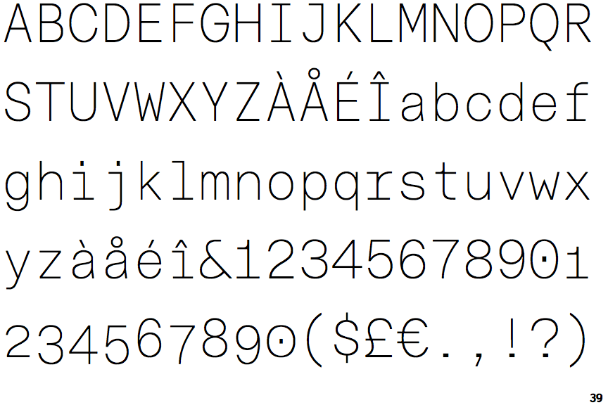 Identifont - Hypercube Mono Thin