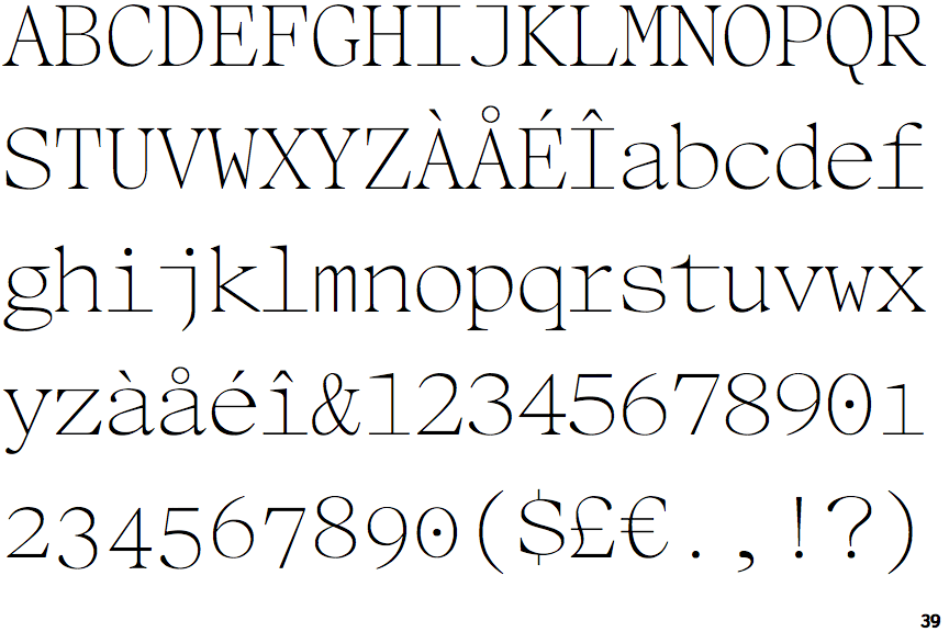 Identifont - Wagram Mono Fine Thin